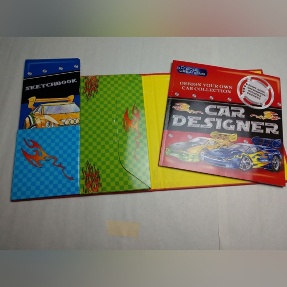 None | Accents | Vintage Car Designer Kit With Guidebook Sketchbook ...